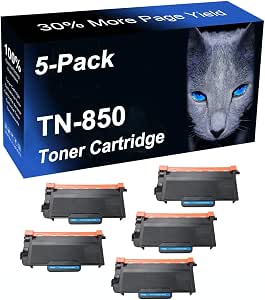 Amazon.com: 5-Pack Compatible TN850 TN-850 Black Toner Cartridge Use ...