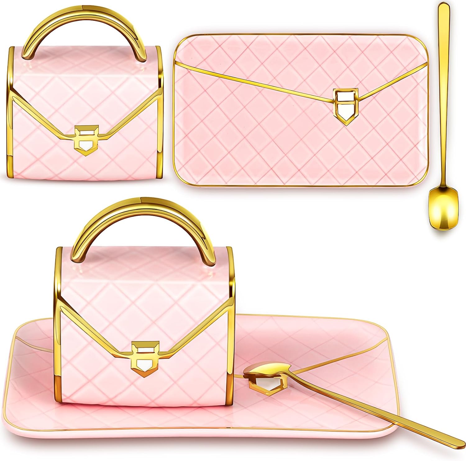 Amazon.com | Zubebe 1 Set Coffee Mug Elegant Handbag Shaped Cup ...