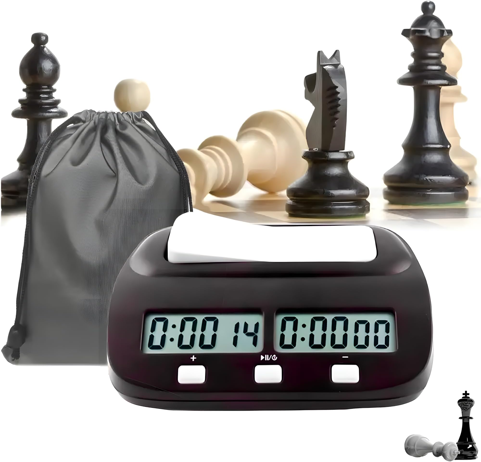 24x7 eMall Chess Clock for Professional Board Games Timer Clock Pro Digital Chess Timer ...