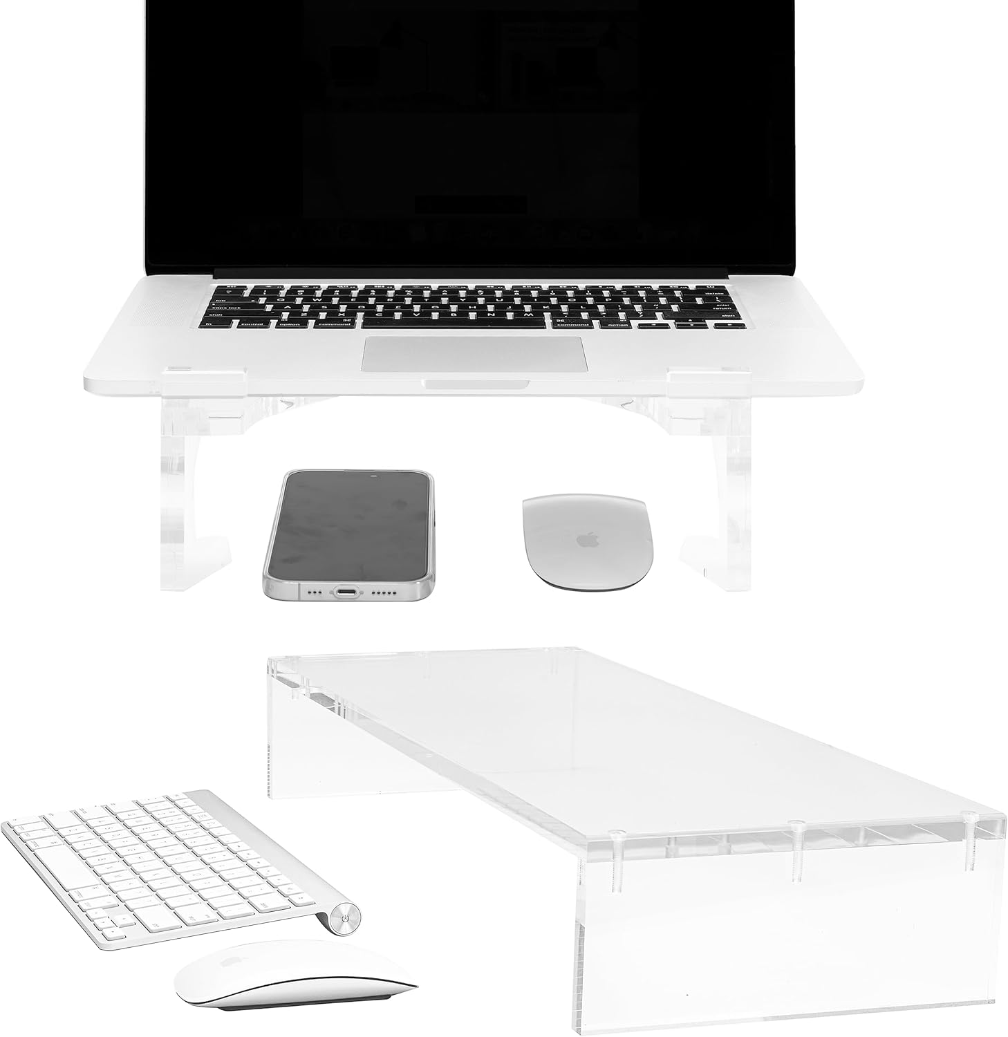 Amazon.com: Mammoth DuraClear Acrylic Laptop and Monitor Stand Bundle ...