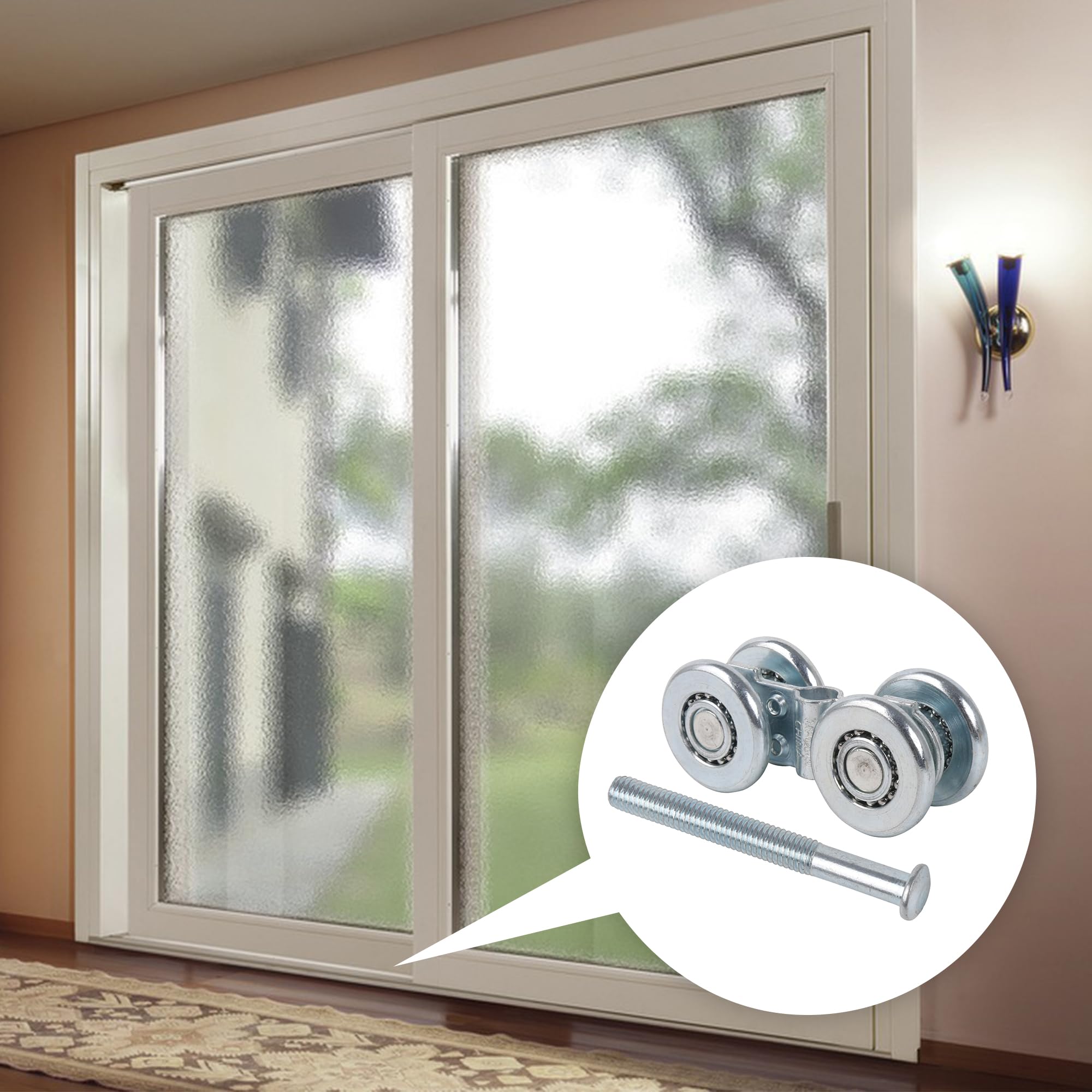 Snapklik.com : Steel Sliding Track Roller Hanging Barn Door Rail ...