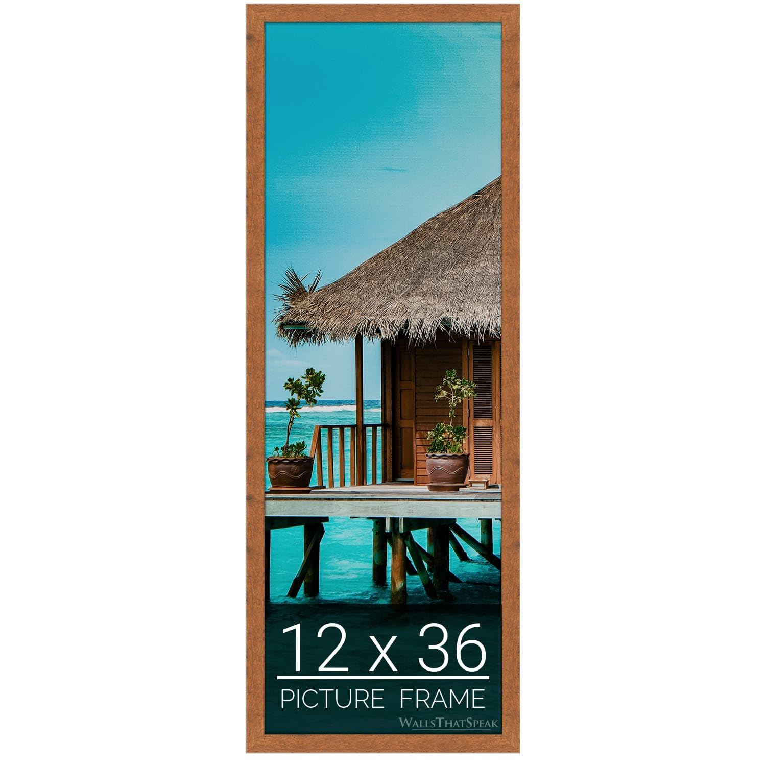 Amazon.com - wallsthatspeak 12x36 Light Walnut Rustic Pine Picture ...