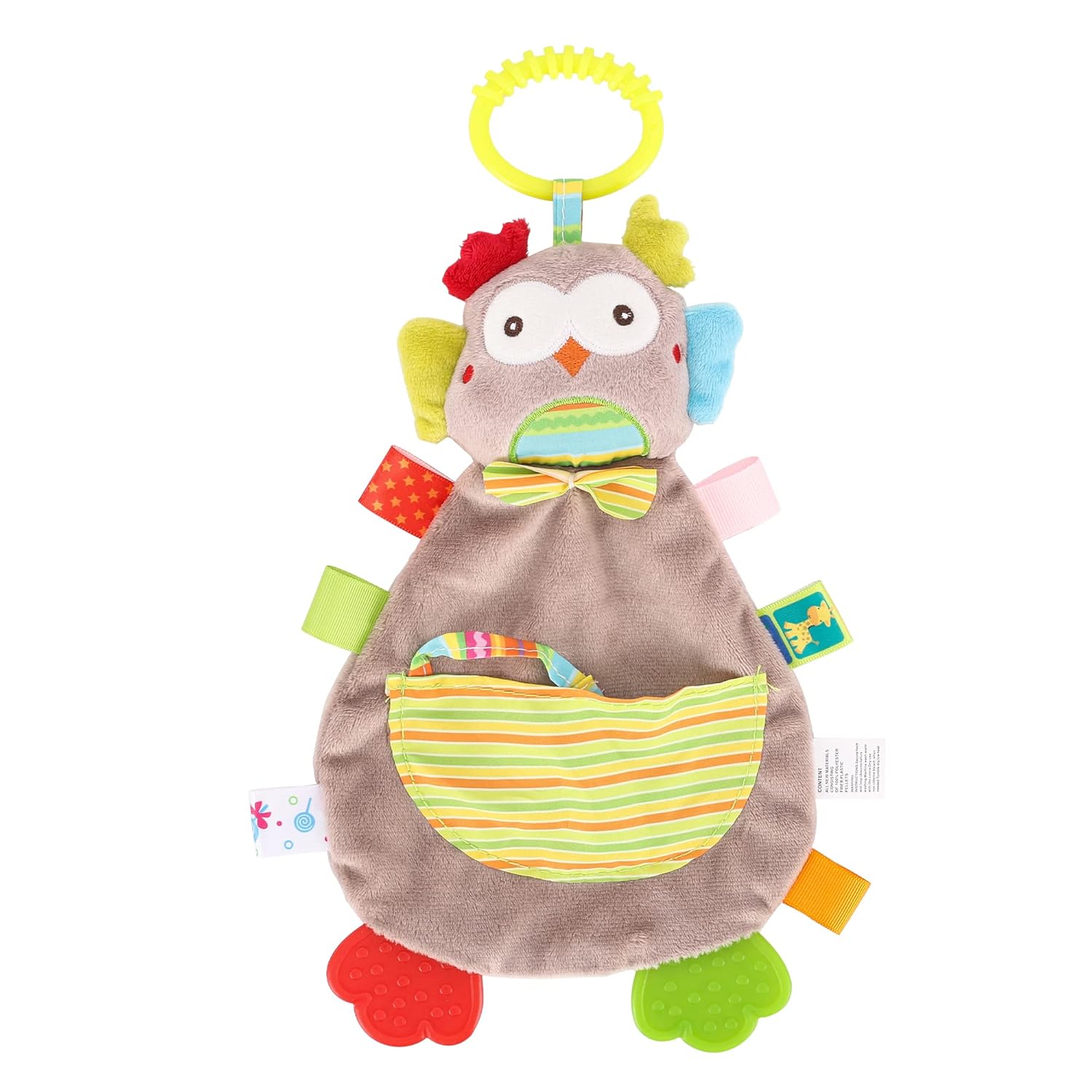 Amazon.com: Baby Teething Cuddly Teether with Cat Character, 3 Textured ...