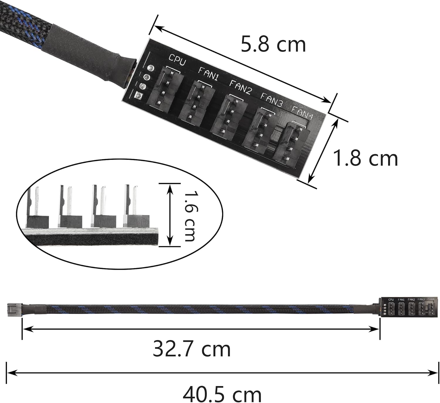 4-Pin PWM PC Fan Hub PC 5 Way Splitter, PC CPU Angola | Ubuy