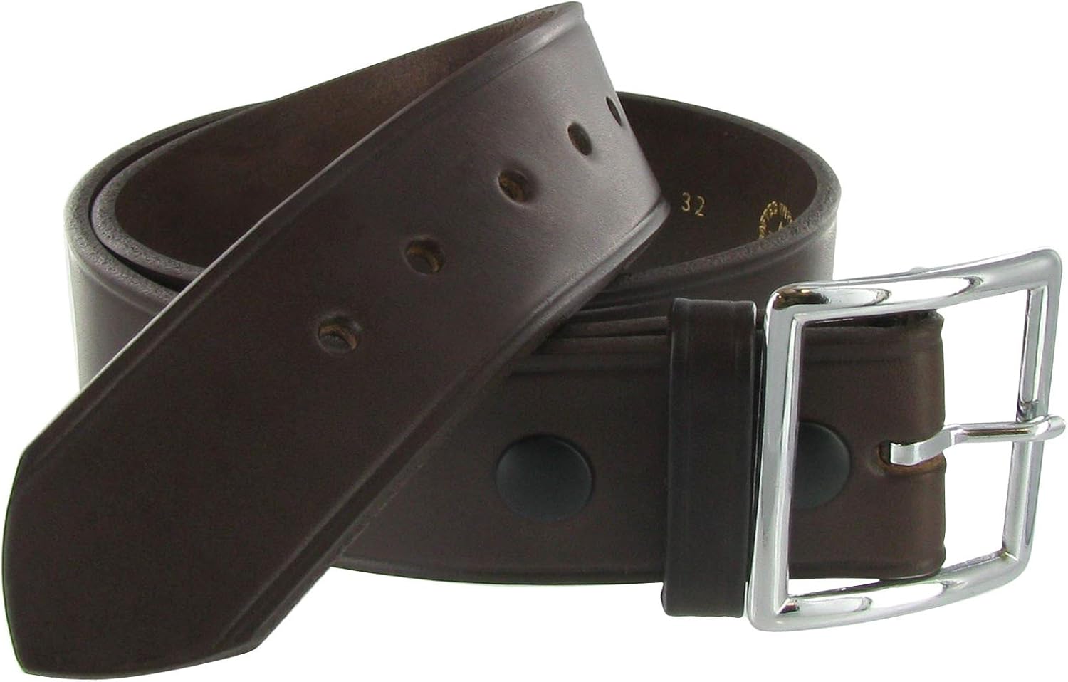 Boston Leather 1.75in. Leather Garrison Belt | 54 Brown at Amazon Men’s ...