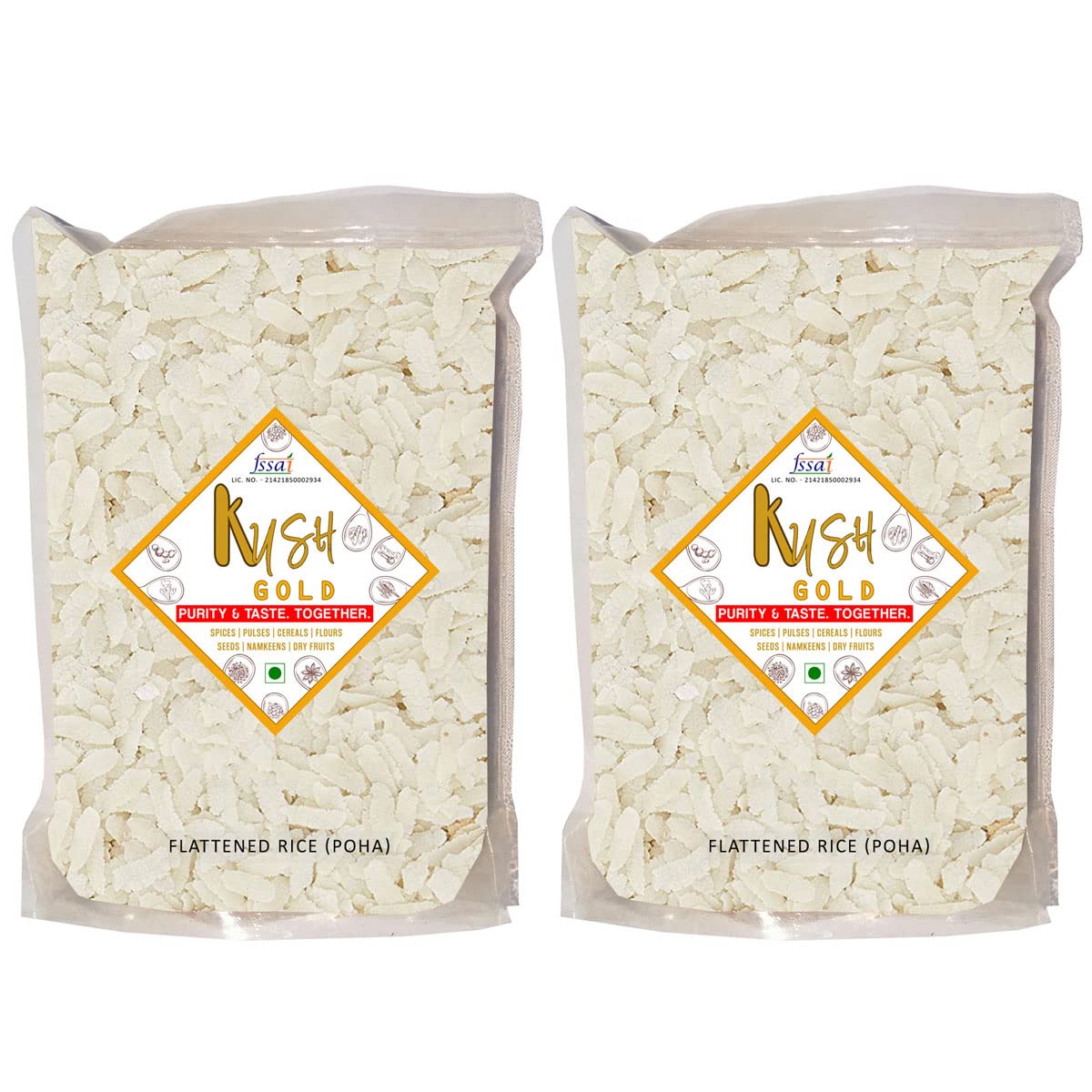 Kush Gold Premium Indori Poha Flattened Rice Beaten Rice Rice ...