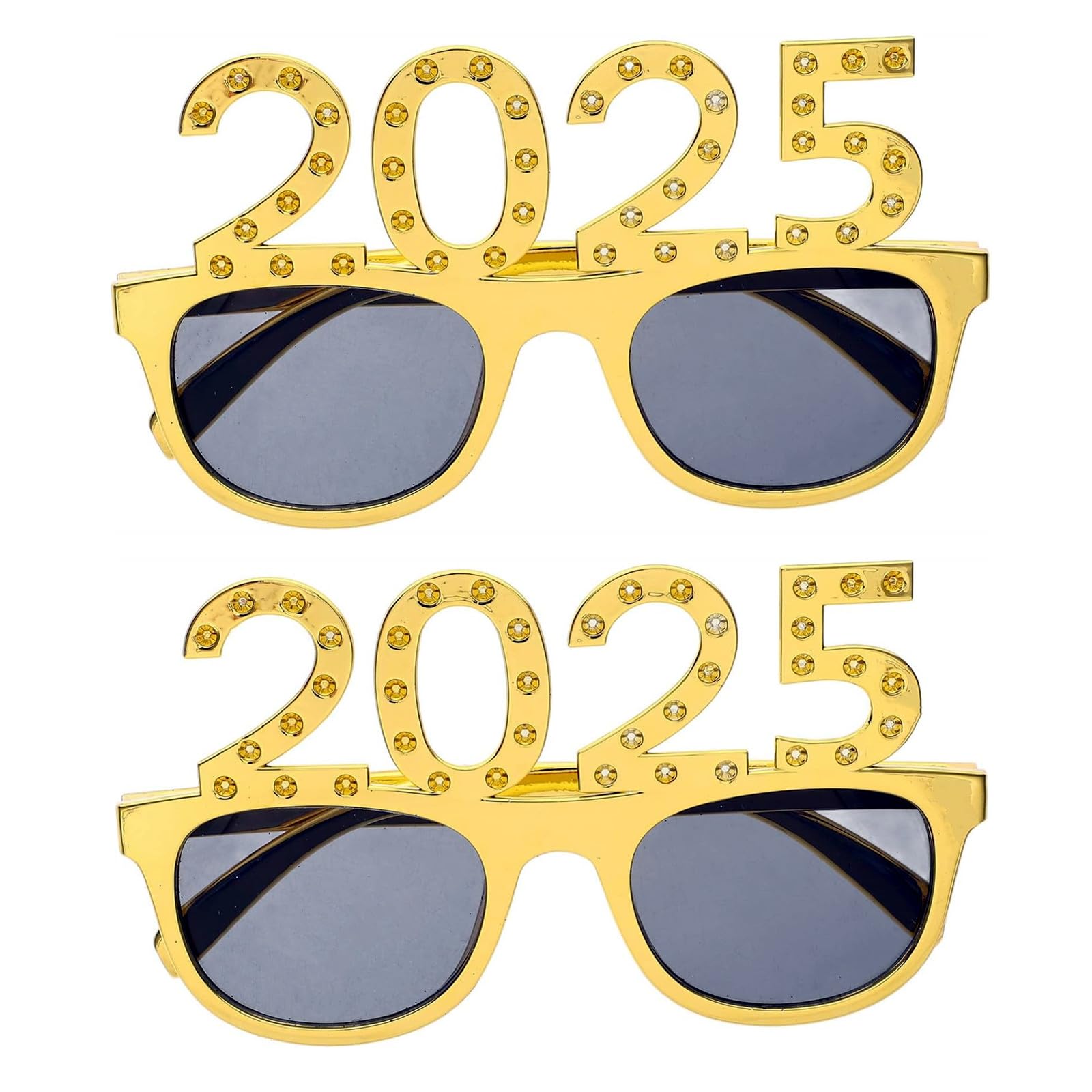 Amazon.com: HIPIHOM 2025 Glasses New Years Eve Glasses Props 2Pcs New ...