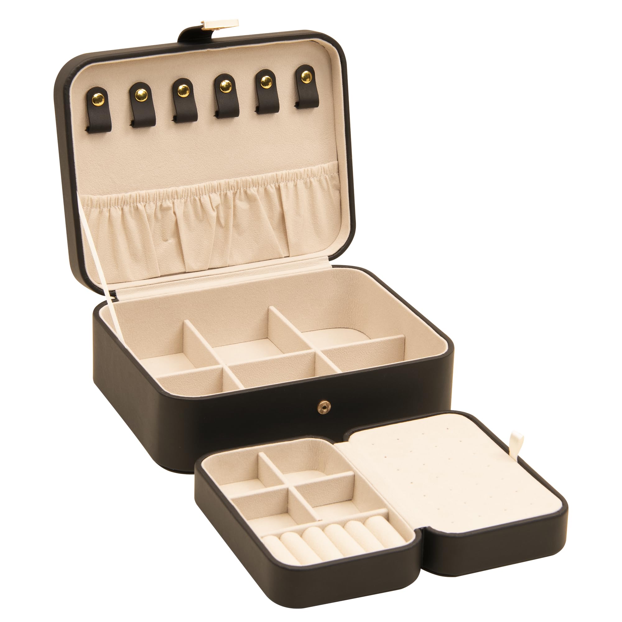 Amazon.com: Amjoy Jewelry Organizer,2-Layer Jewelry box,Protable Travel ...