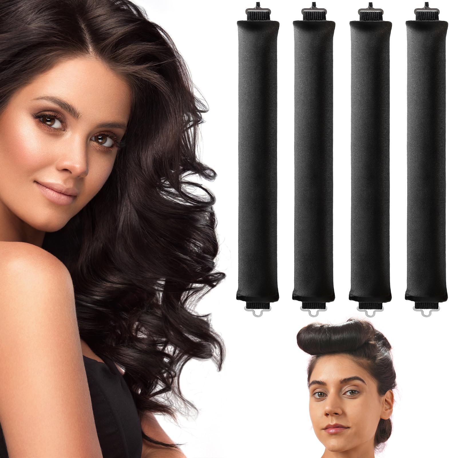 Amazon.com: BLINKEEN Heatless Hair Curler, Flexi Rods with Hook ...