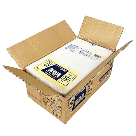Amazon.co.jp: 【業務用】 厚手 ゴミ袋 70L 透明 厚み0.050mm 200枚 (10枚x20冊) P-78 丈夫で柔軟性のある ポリ袋 (厚口) 大容量 まとめ買い ケース ...