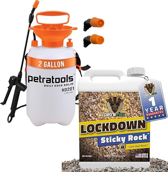 Amazon.com : Petra Lockdown Sticky Rock 1 Gallon Rock Glue and ...
