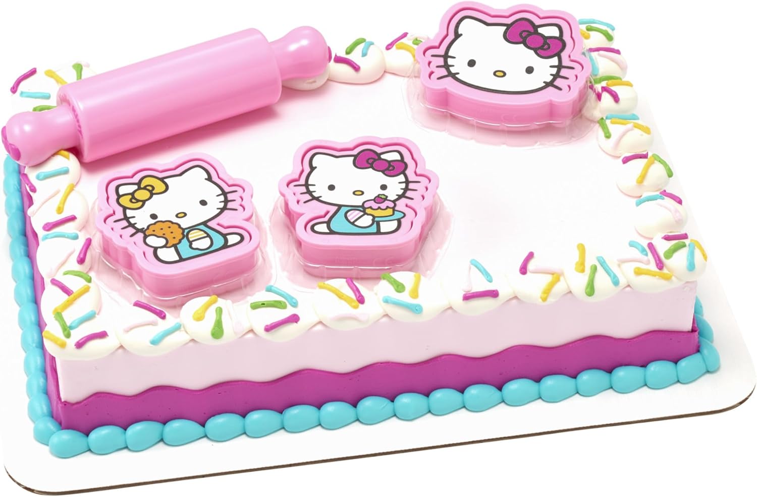 Amazon.com: DecoSet® Hello Kitty® Play Bake Fun Cake Topper, 7-Piece ...
