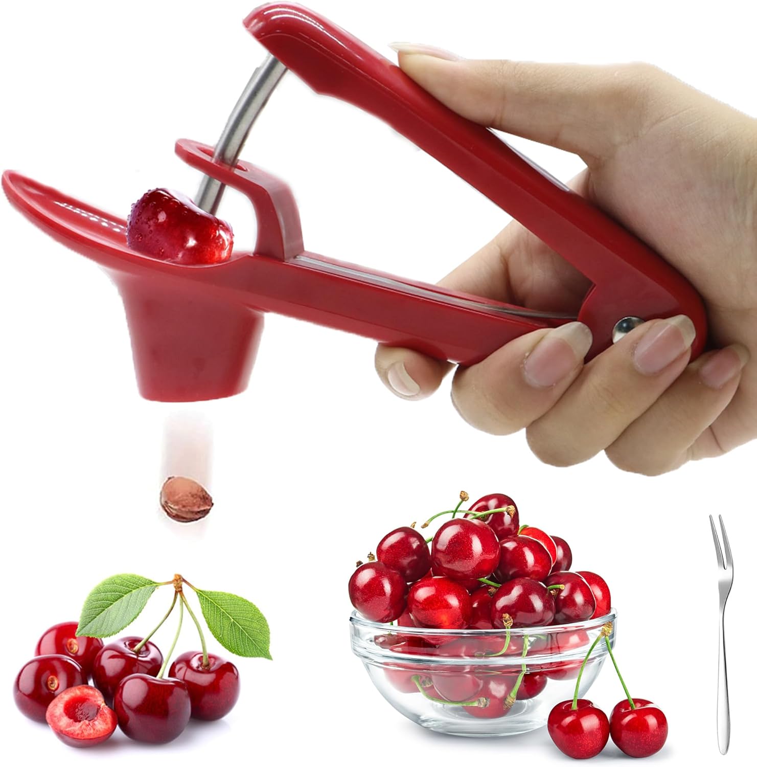 Amazon.com: PCTC Cherries Pit Cherry pitter tool, Olives Cherry pitter ...