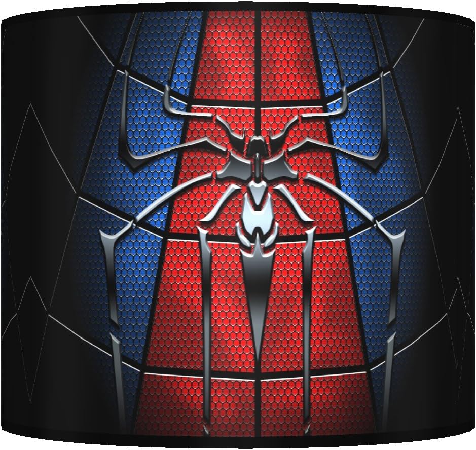 Spiderman - Ceiling LAMPSHADE - 10" Drum - Boys Bedroom LAMP Shade ...