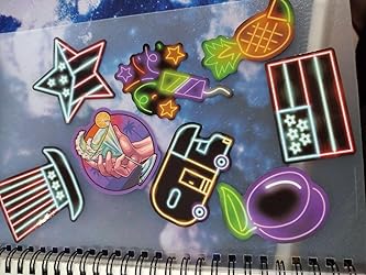 Amazon.com: Fun Stickers Pack UoYYelly 200 PCS Cool Neon Graffiti ...