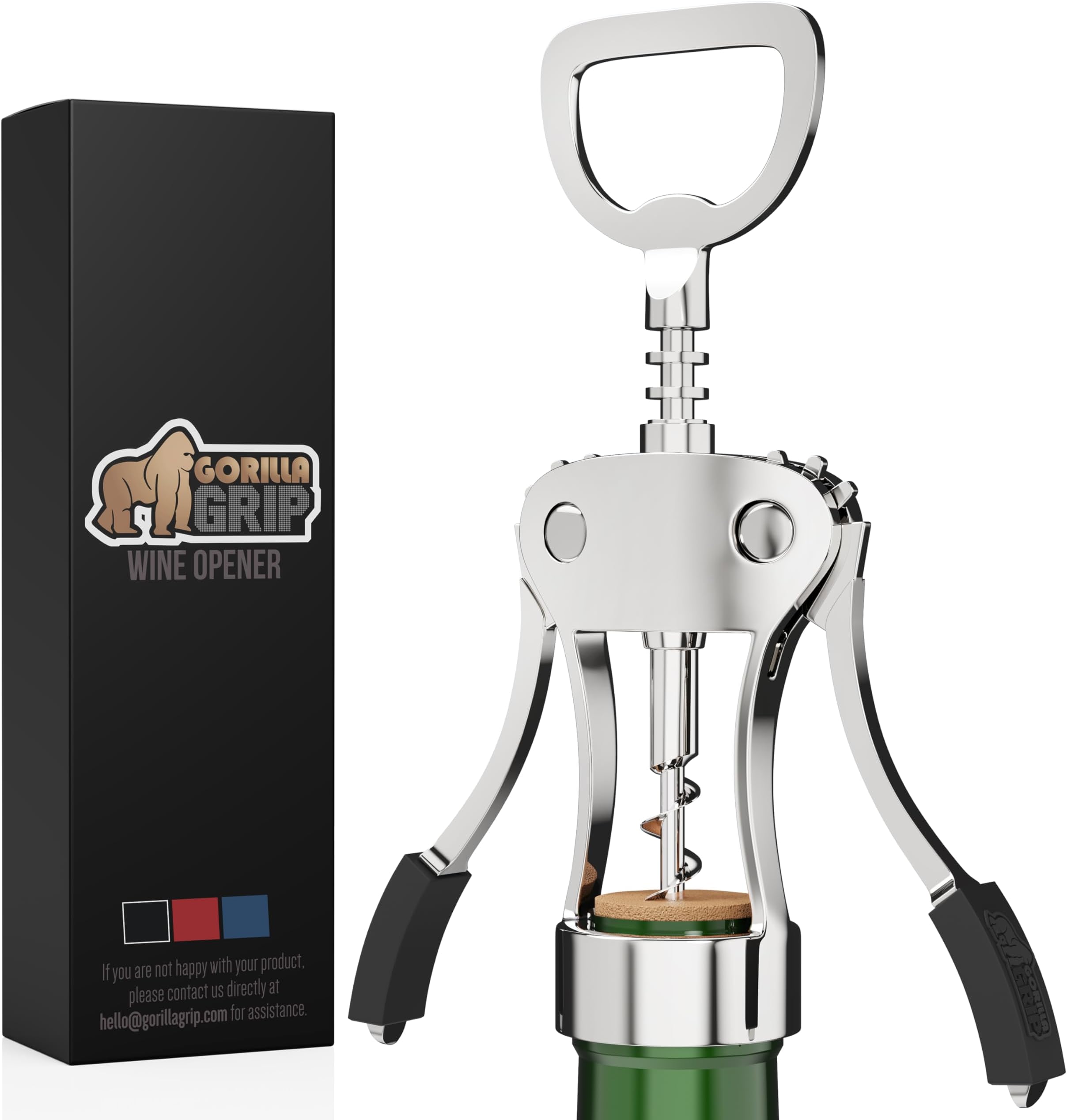 Amazon.com: KitchenAid Gourmet Winged Corkscrew, One Size, Black: Home ...