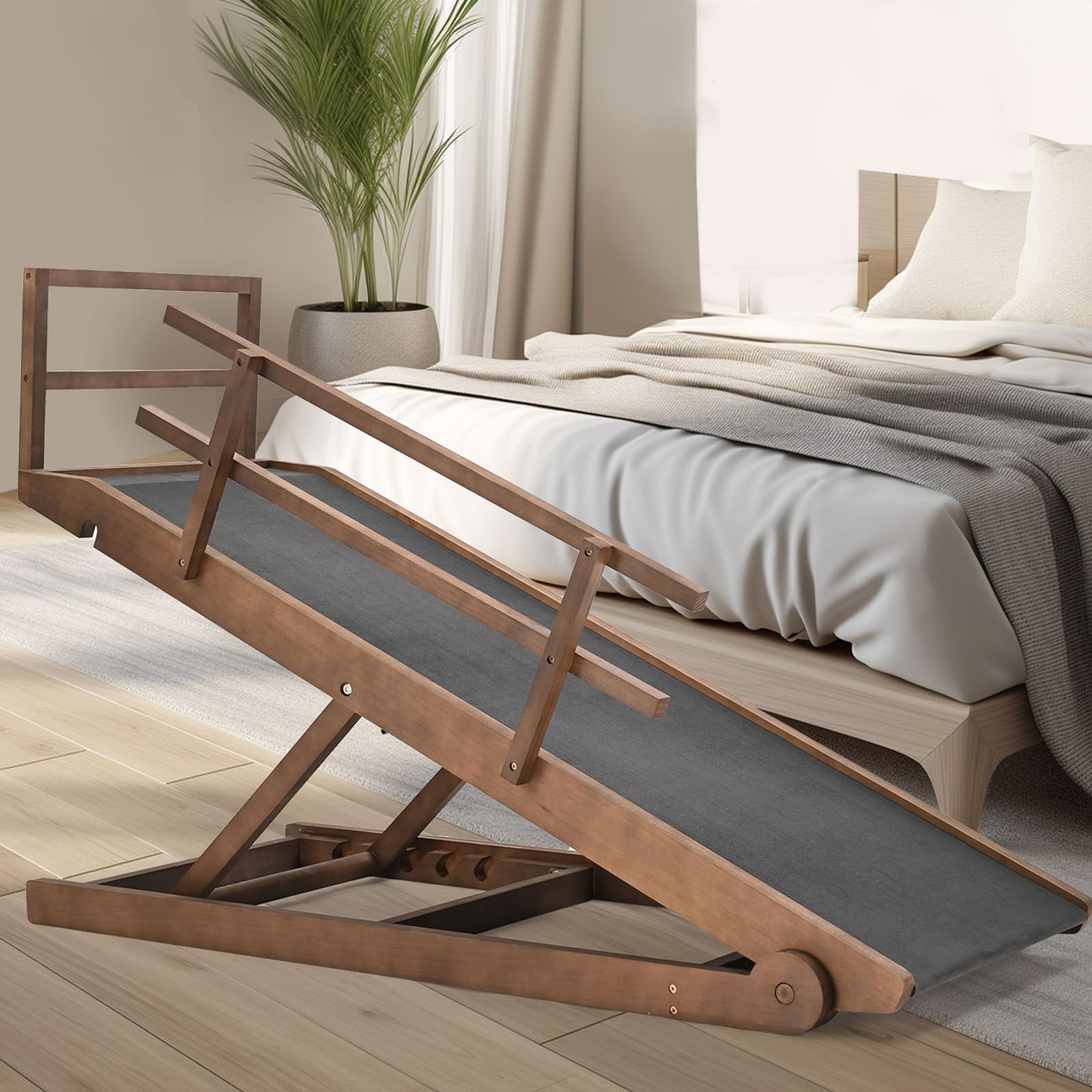 Amazon.com : ABORON Dog Ramp,Adjustable Folding Pet Ramp for Bed,Couch ...