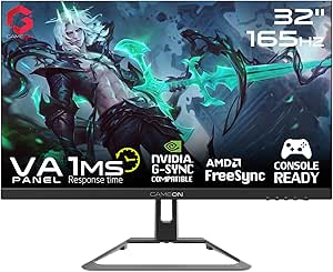 GAMEON GOE32FHD165VA Gaming Monitor, 32 Inch, FHD Computer Monitor ...