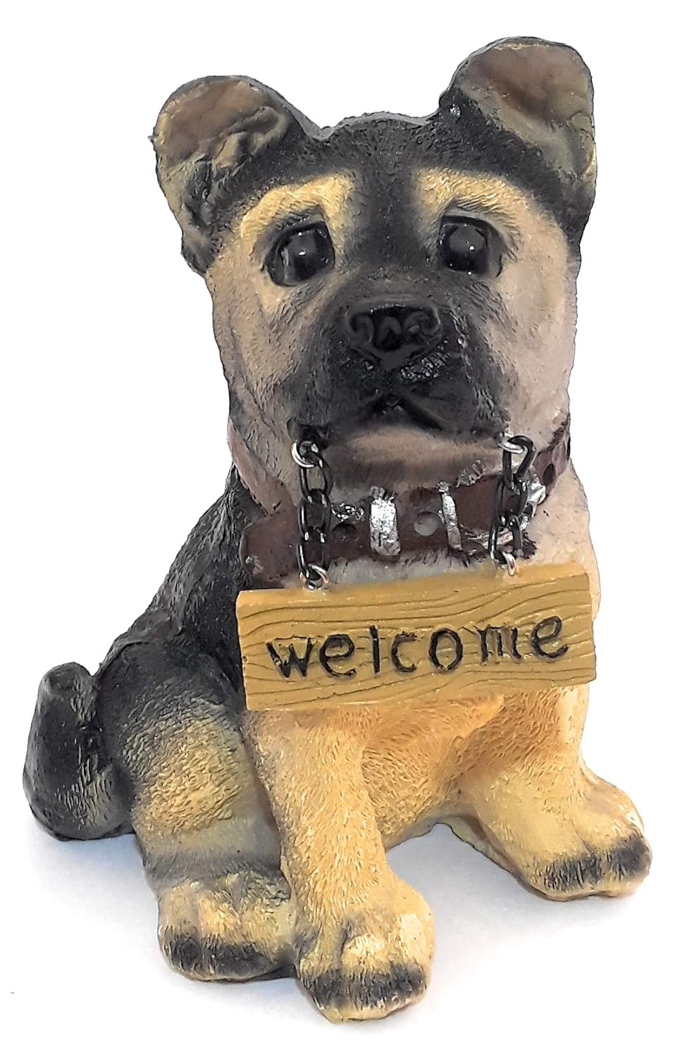 Buy Welcome Dog Statue Figurine Showpiece - Black | Height 16 cm Online ...