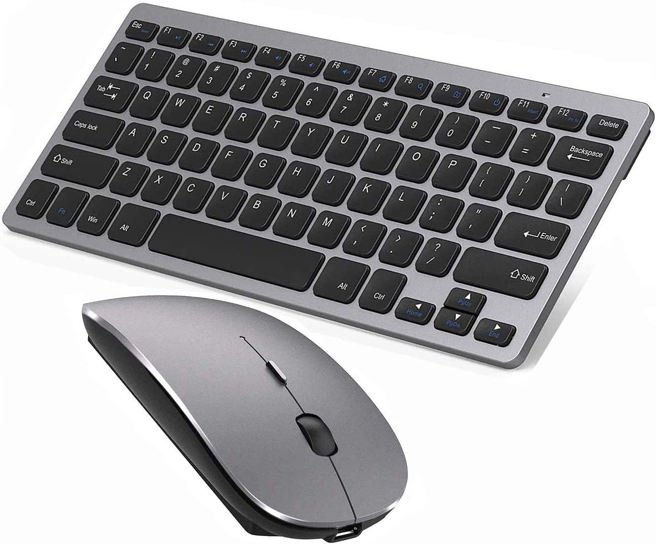 Bundle Bluetooth & Wireless Keyboard and Mouse Set - Multi Device Small Bluetooth Keyboard ...