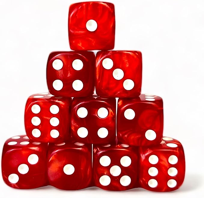 Amazon.com: Luck Lab 10 Piece D6 Dice Pack - Acrylic Dice for RPG MTG ...