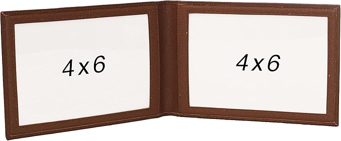 Amazon.com - Karandu Double 4x6 Landscape Leather Picture Frame - Cognac