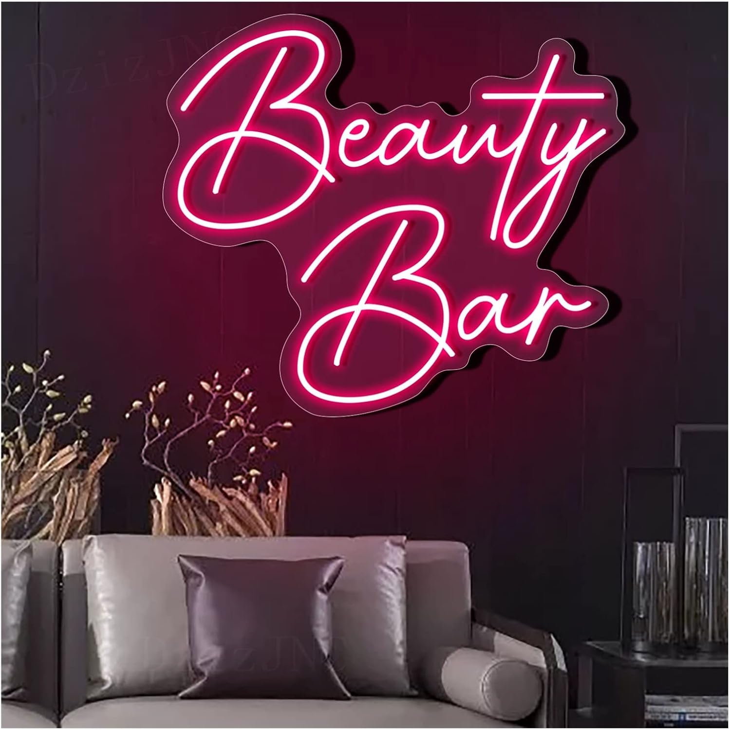 Amazon.com: DzizJNC Beauty Bar Neon Signs Lights,Custom Acrylic Led ...