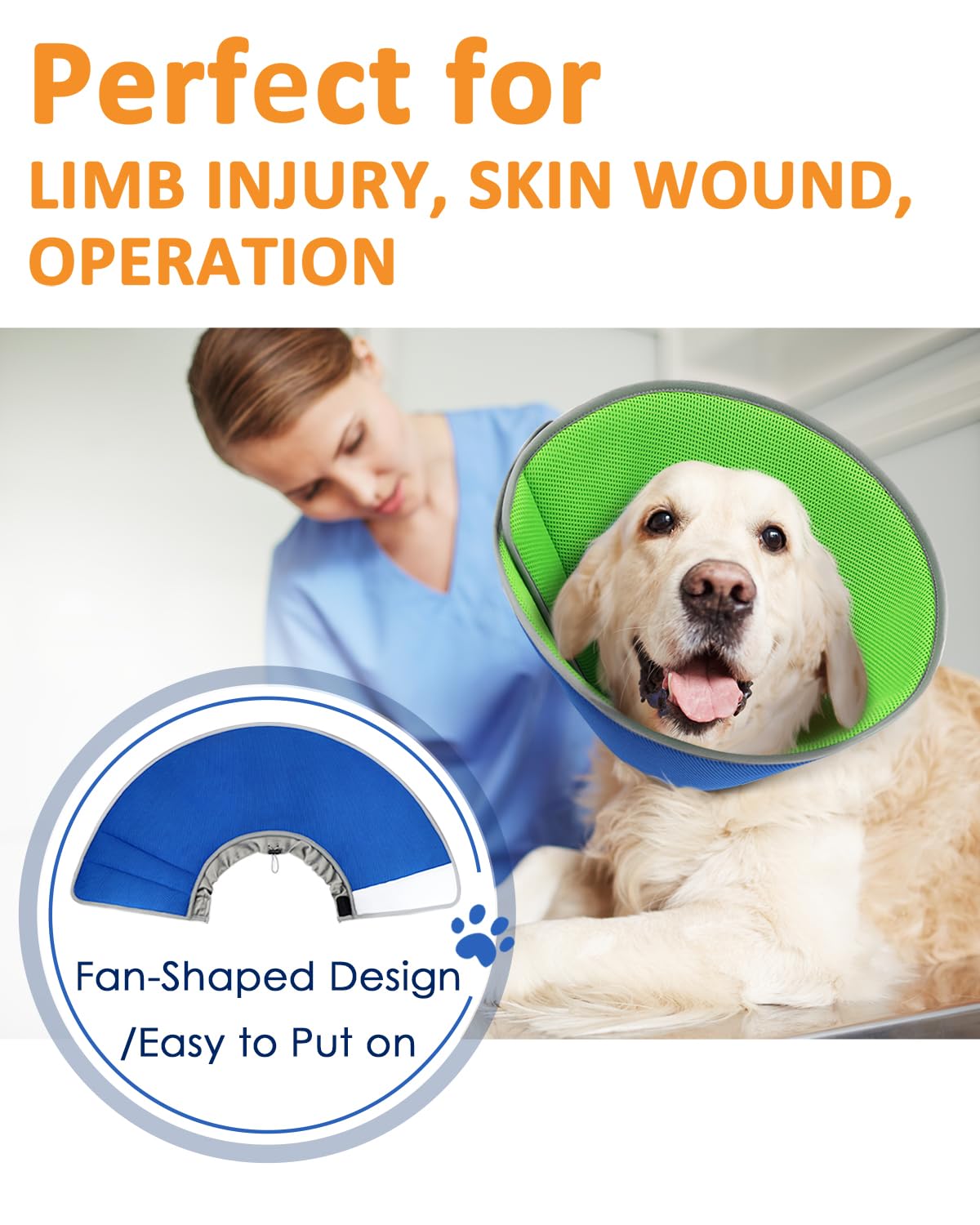 Supet Soft Dog Cone Alternative After Surgery, Elizabethan Dog Recovery ...
