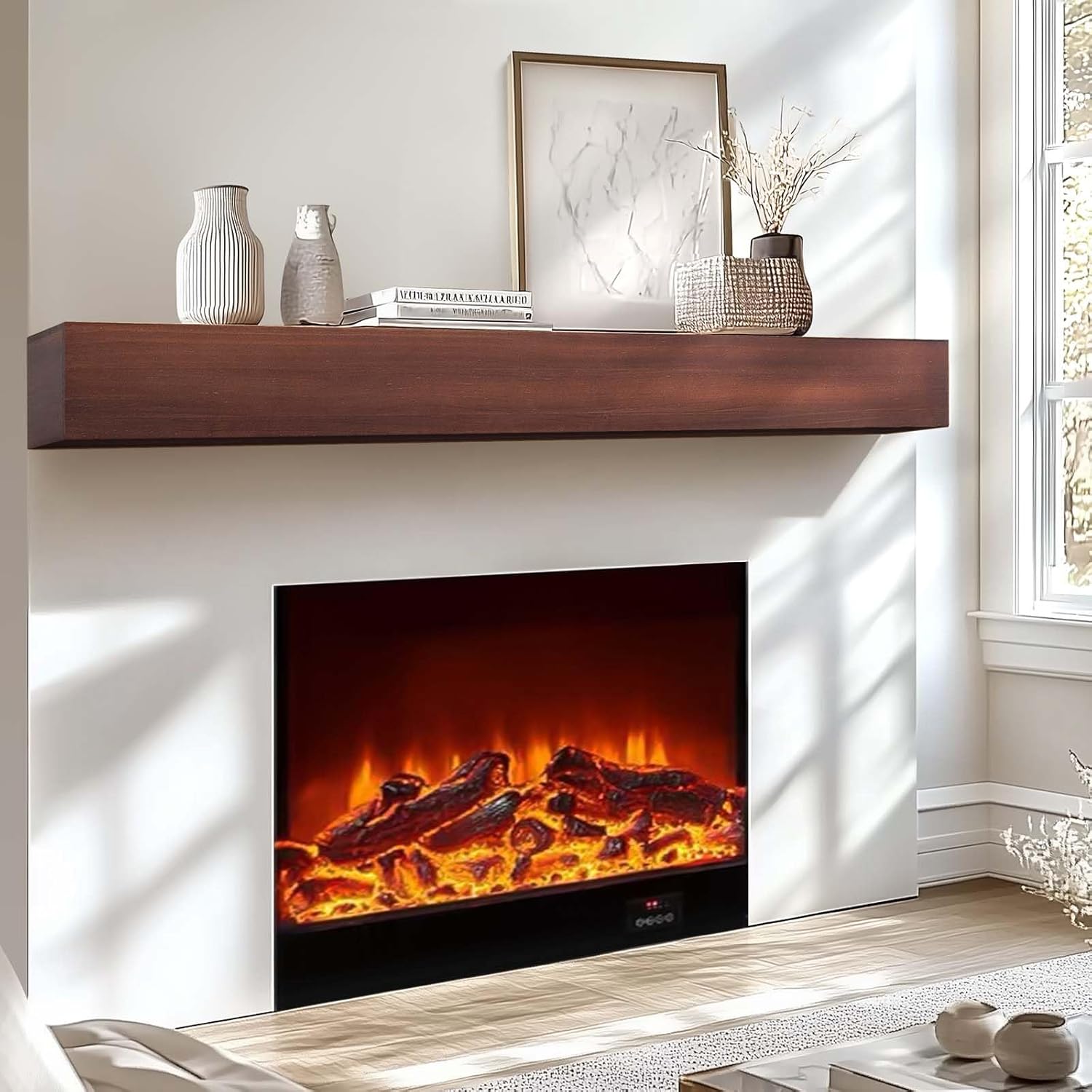 Amazon.com: Tatub 72x8x6 Fireplace Mantle Shelf for Over Fireplace ...