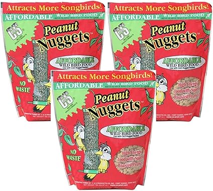 Amazon.com: C&S Products Peanut Wild Bird Nuggets [Set of 3] : Patio ...