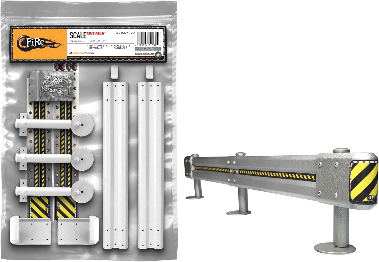 Amazon.com: FIRE BRAND RC® Scale Highway GUARDRAIL Kit – 18.5" x 3" x 1 ...