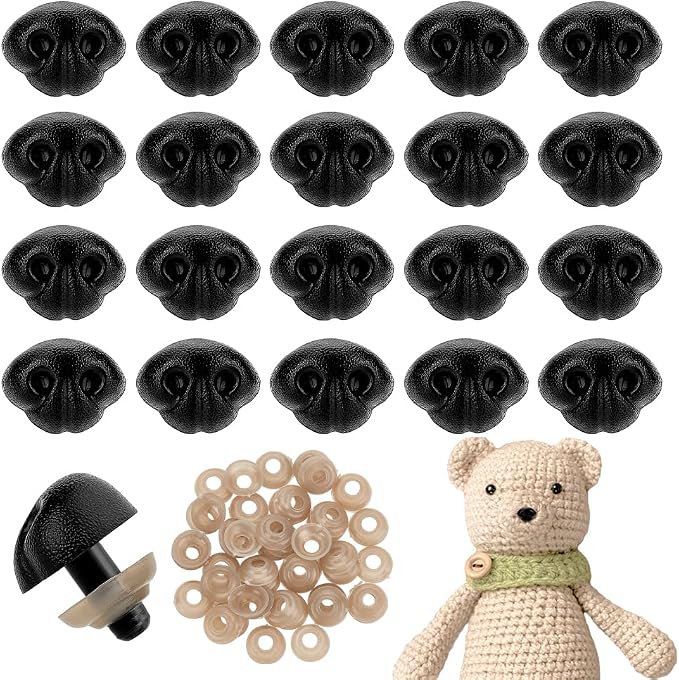 Amazon.com: AHANDMAKER 40Pcs Safety Noses for Amigurumi, Plastic Animal ...