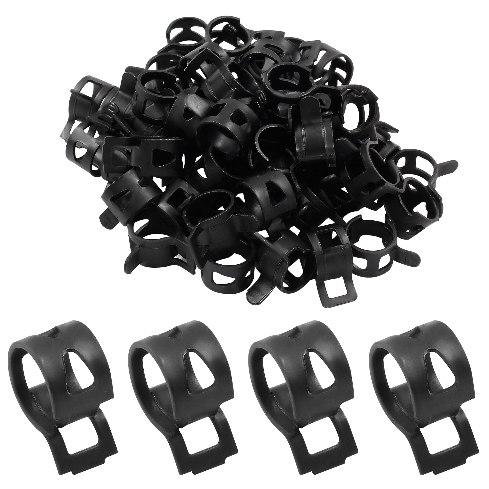 Snapklik.com : Cionyce 50 Pcs 10mm ID Spring Band Type Clamps