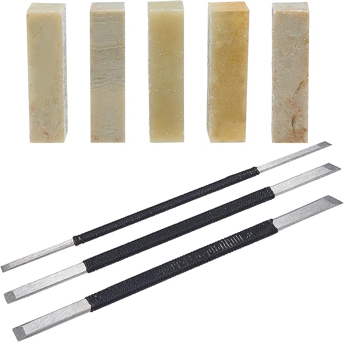 Amazon.com: GORGECRAFT 5Pcs Seal Carving Stone Unfinished Chinese ...