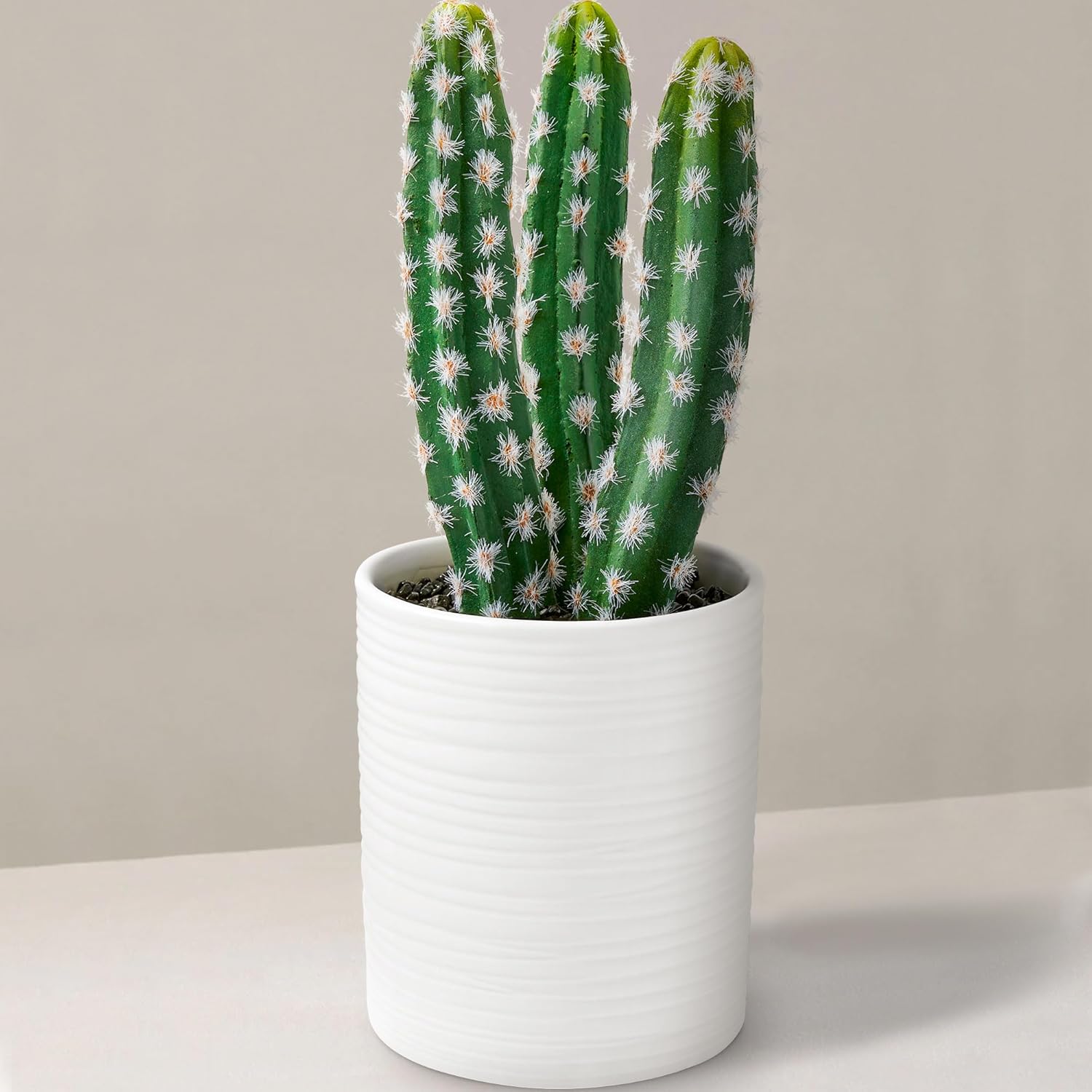 Amazon.com: SEEKO Succulents Small Fake Cactus 10.5" Cereus Cactus ...