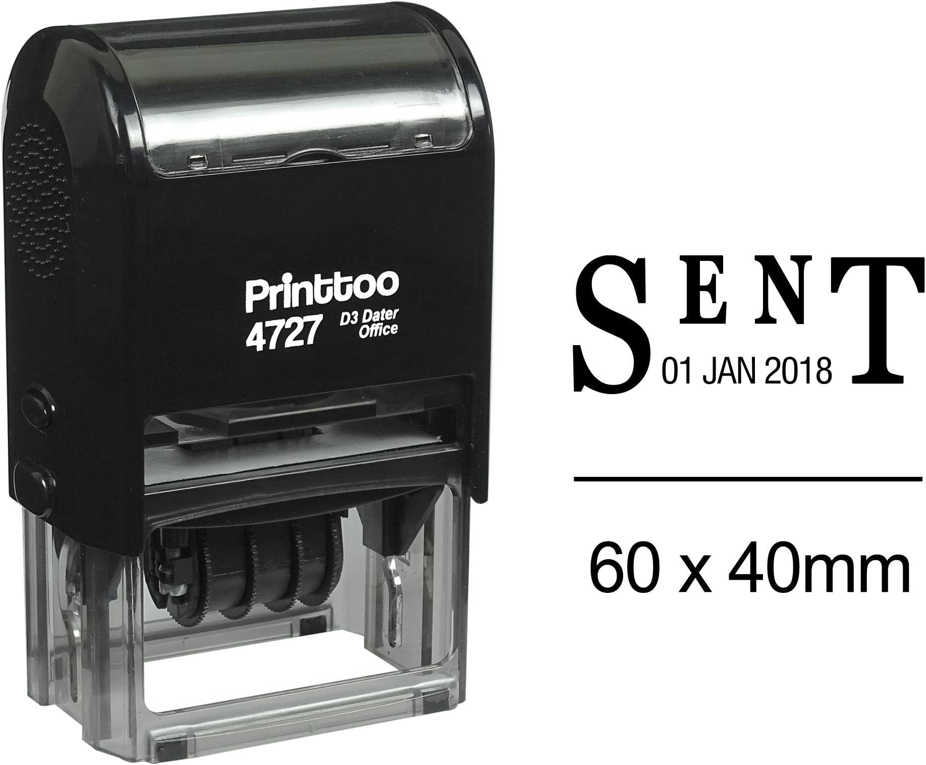 Amazon.com : Printtoo Self Inking Dater Stamp with Sent Text Office ...