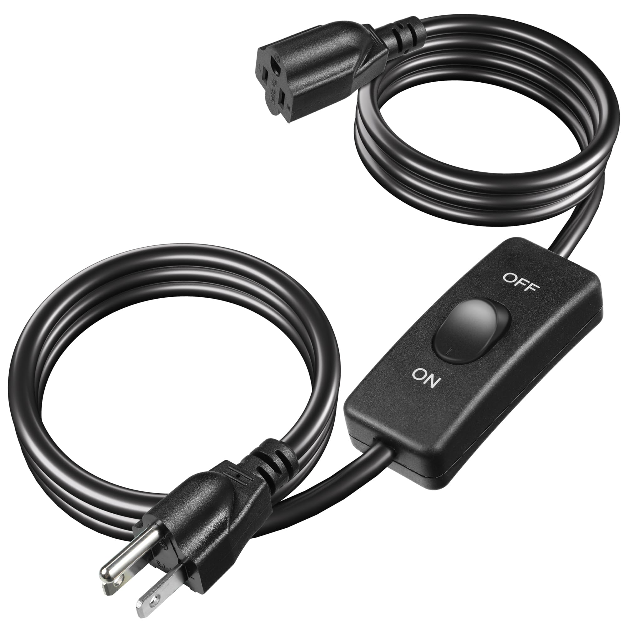 Amazon.com: HLCORD Extension Cord with Switch On/Off, 6.56 FT, 18AWG ...