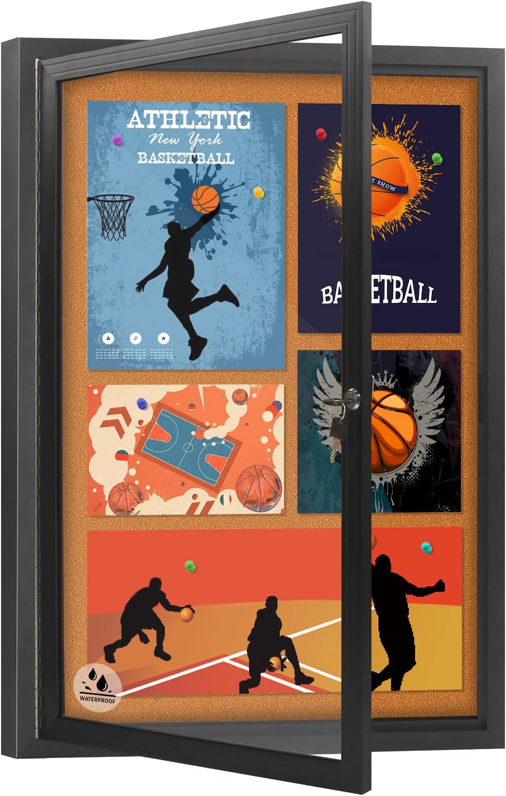 Amazon.com : Enclosed Bulletin Board,Outdoor Weatherproof Cork ...