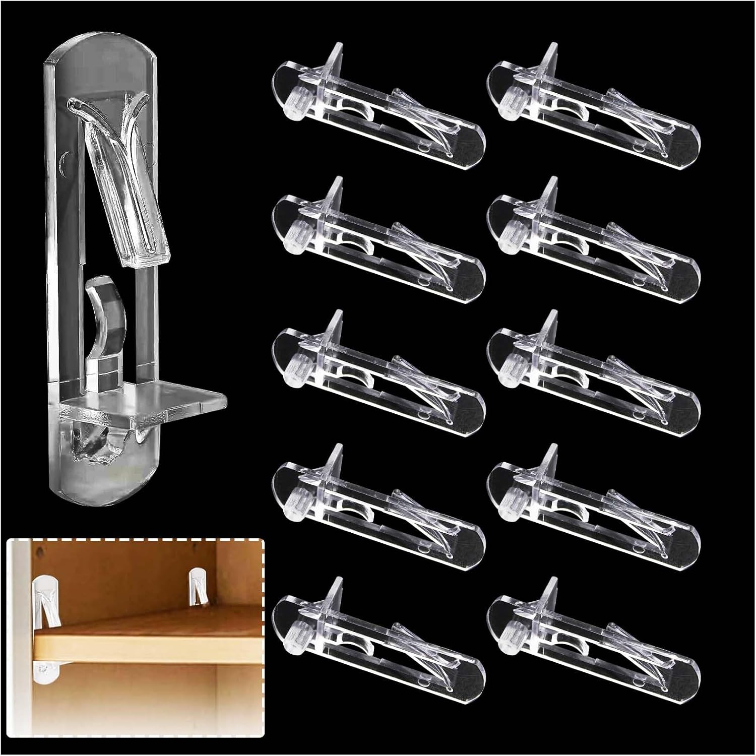 Amazon.com: 30Pcs Plastic Locking Shelf Pegs,Fits 5mm Shelf Pegs Hole x ...