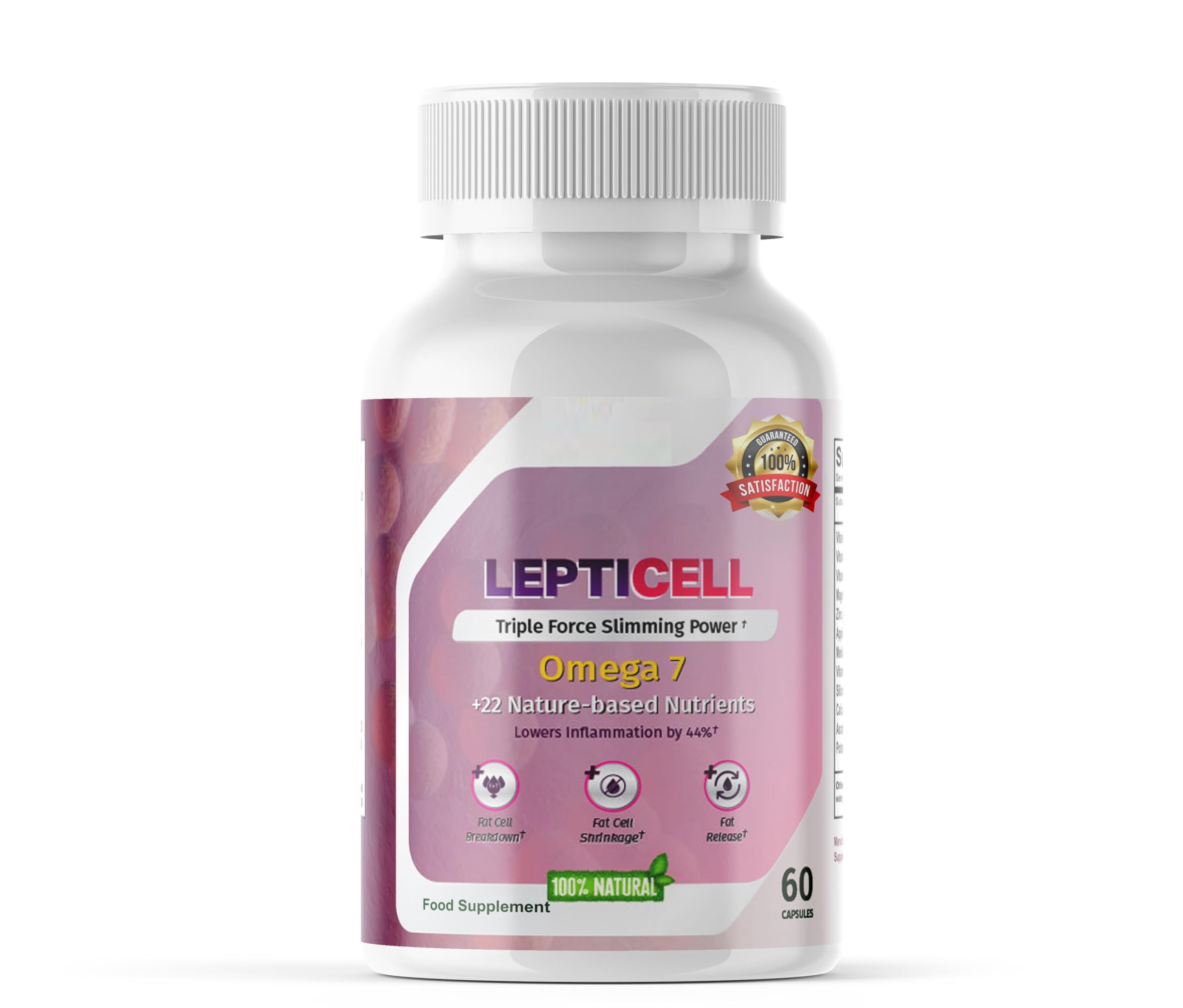 LeptiCell - Natural Supplement - Natural Ingredients - 60 Capsules ...