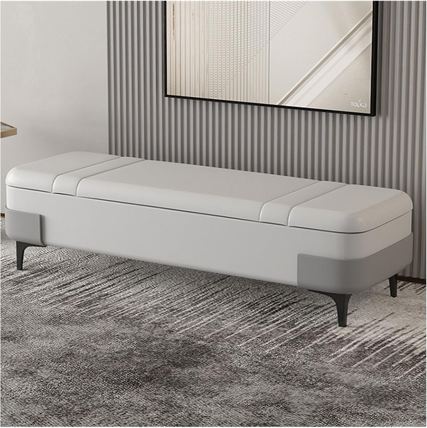 Amazon.com: WANGHAI2024M Bedside Bench Leathers Storage Bench, Modern ...