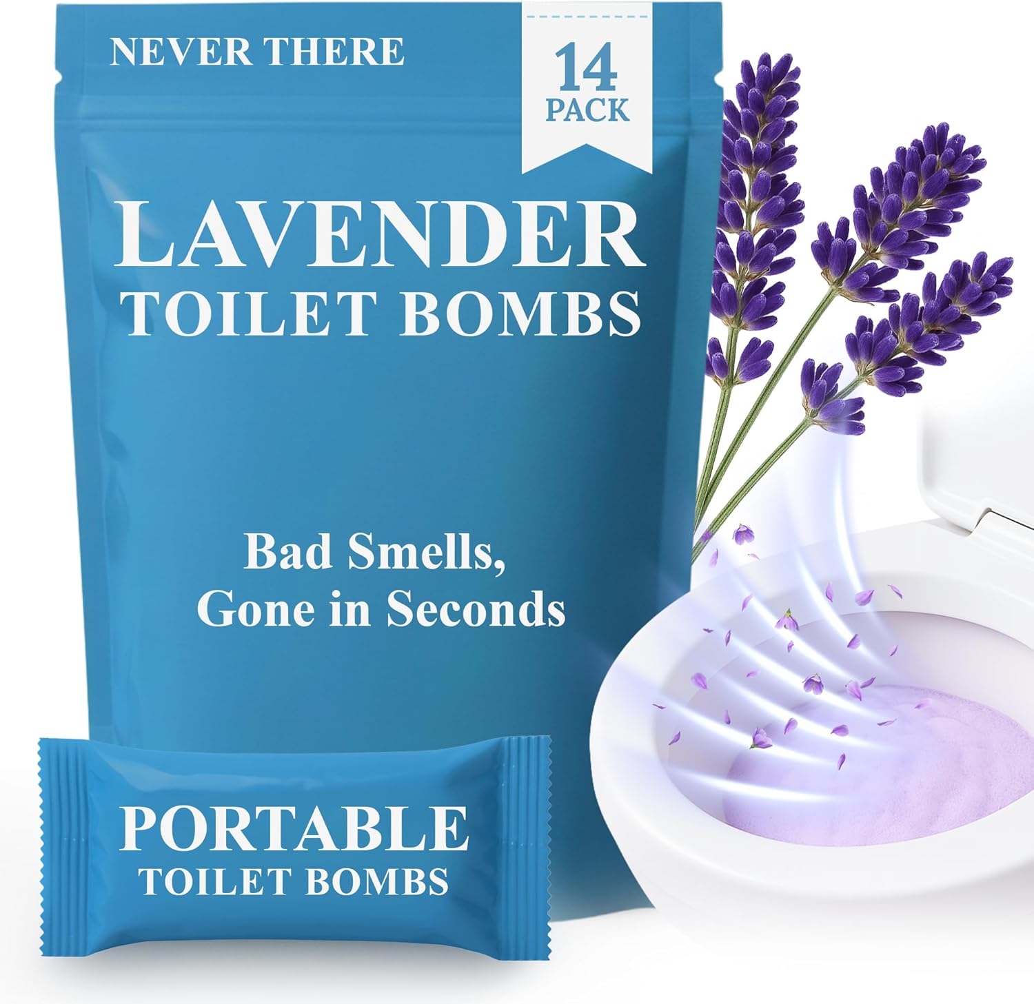 Amazon.com: Never There Toilet Foam Bombs - 14 Count Discreet ...