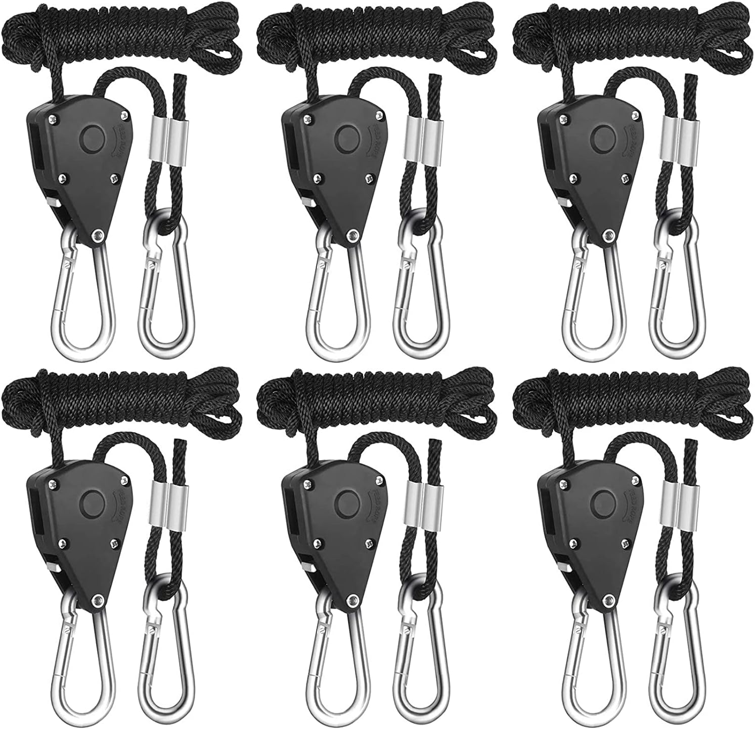 Amazon.com : GXF Rope Clip Hanger, 6 Packs 1/8 in Reinforced Adjustable ...