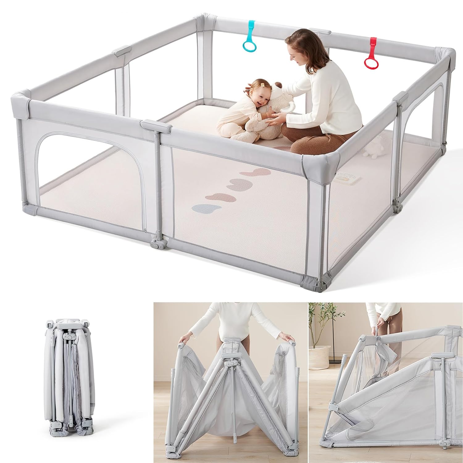 Amazon.com : Baby Playpen Foldable,Pre-Assembled Portable Playpen for ...
