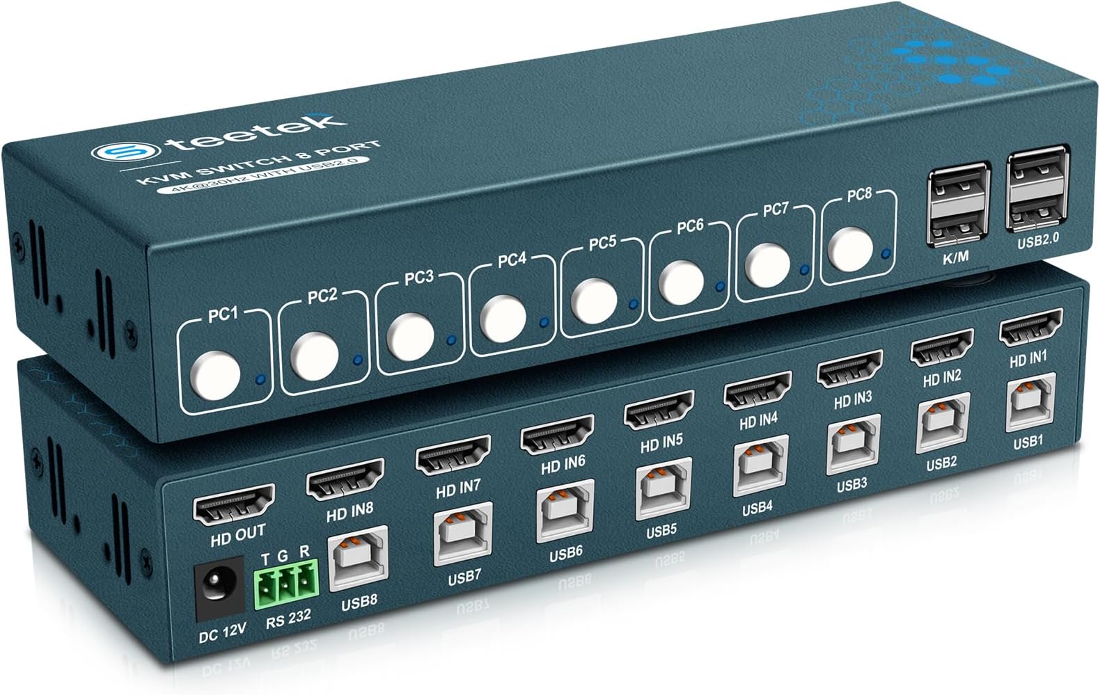 Amazon.co.jp: KCEVE 8K DP KVM切替器 4PC 2モニター、コピー/拡張モード USB 3.0ポート (8K ...