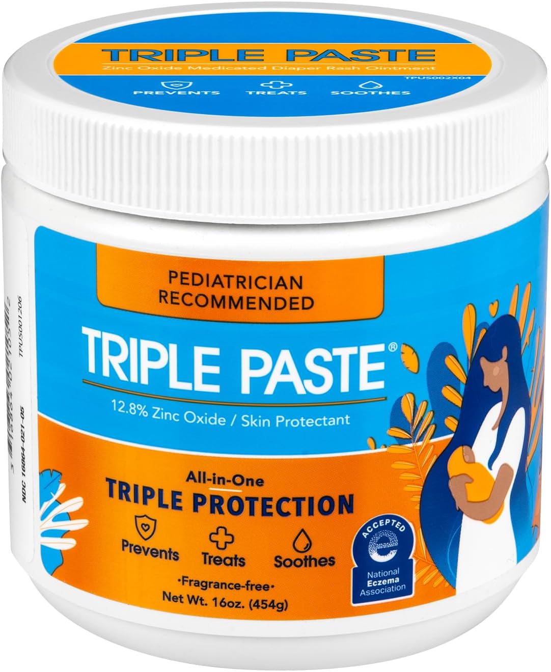 Amazon.com: Triple Paste Diaper Rash Cream for Baby - 16 Oz Tub - Zinc ...