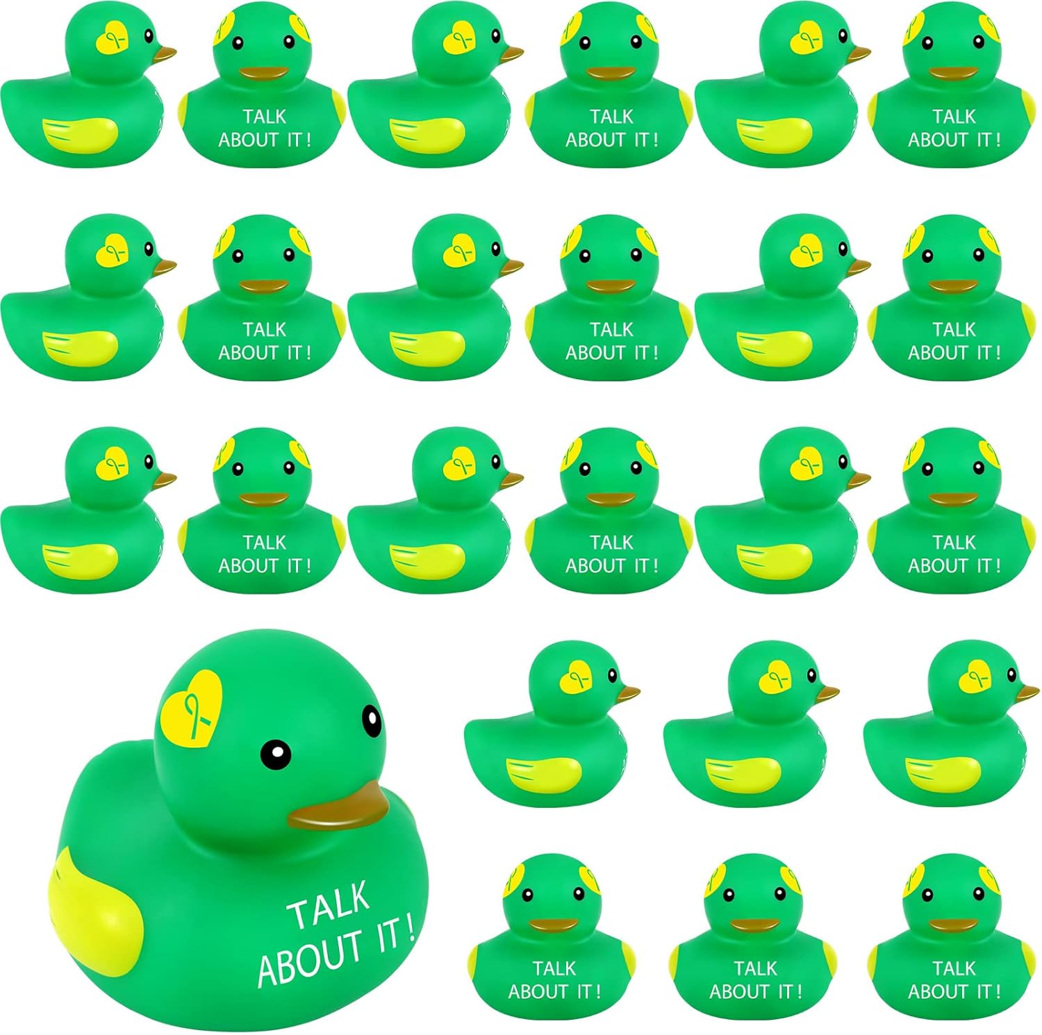 Amazon.com: 24 Pcs Mental Health Rubber Duck Mental Health Awareness ...