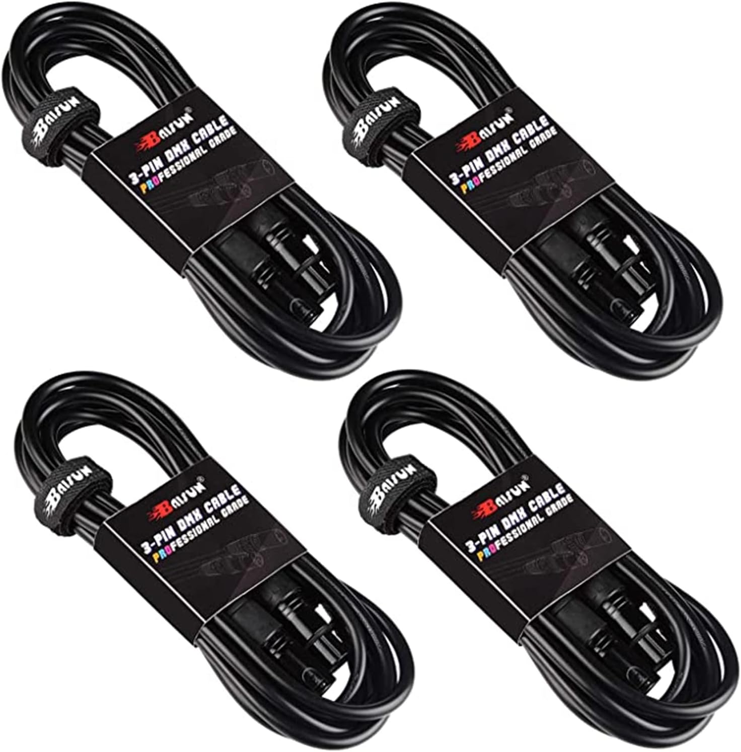 Amazon.com: 10 ft DMX Cable Baisun 3 Pin Signal XLR Male to Female ...