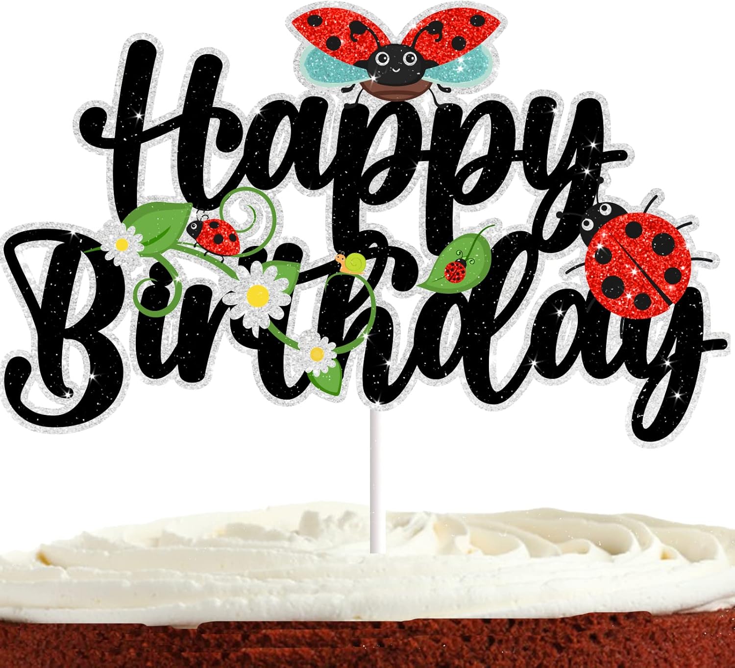 Amazon.com: Ladybug Cake Topper for Boys Girls Baby Shower Insect Lady ...