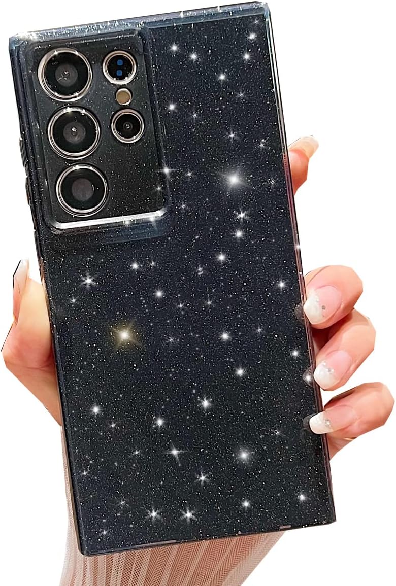 Amazon.com: Changjia for Samsung Galaxy S23 Ultra Glitter Bling Case, Girly Cute Glitter Sparkly ...